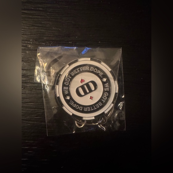 DOPE | Accessories | Dope Black And White Poker Chip Keychain | Poshmark